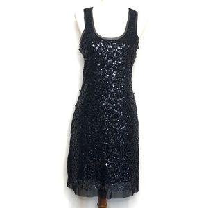 Max Studio Racerback Sequin Mesh Mini Tank Dress - Gem